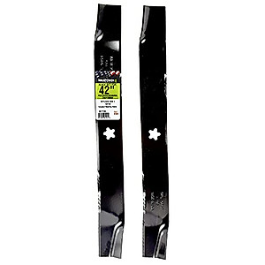 MaxPower 561714B 2 Blade Mulching Set for 42" Cut Craftsman, Husqvarna, Poulan Mowers Replaces OEM #'s 134149, 594892701, Black