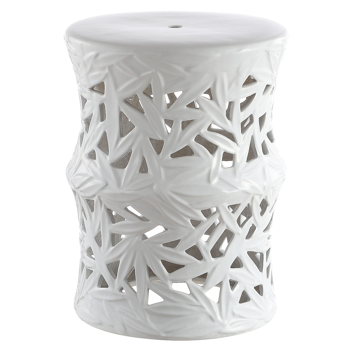 Safavieh ACS4573A Granda Ceramic Decorative Garden Stool, White