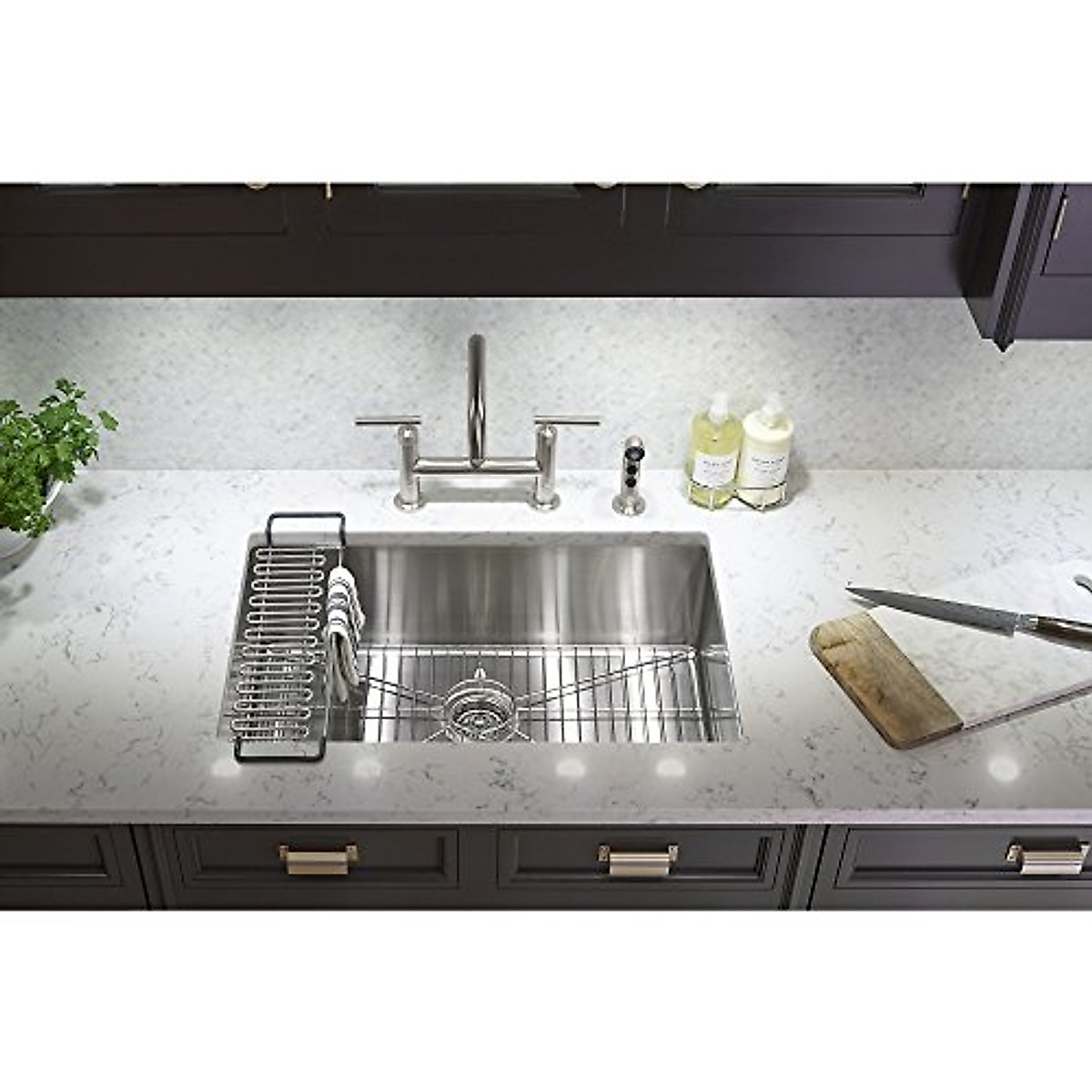 Kohler K-5409-NA Strive 29-Inch x 18-5/16-Inch Undermount Medium SingleBowl Kitchen Sink, Stainless Steel