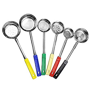 Darware Portion Control Serving Spoons (6-Piece Ladle Set); w 1/4 Cup, 1/2 Cup, 3/4 Cup & 1 Cup (2, 4, 6, 8 oz) & 1/2 & 1 Cup Utensils/Spoodles