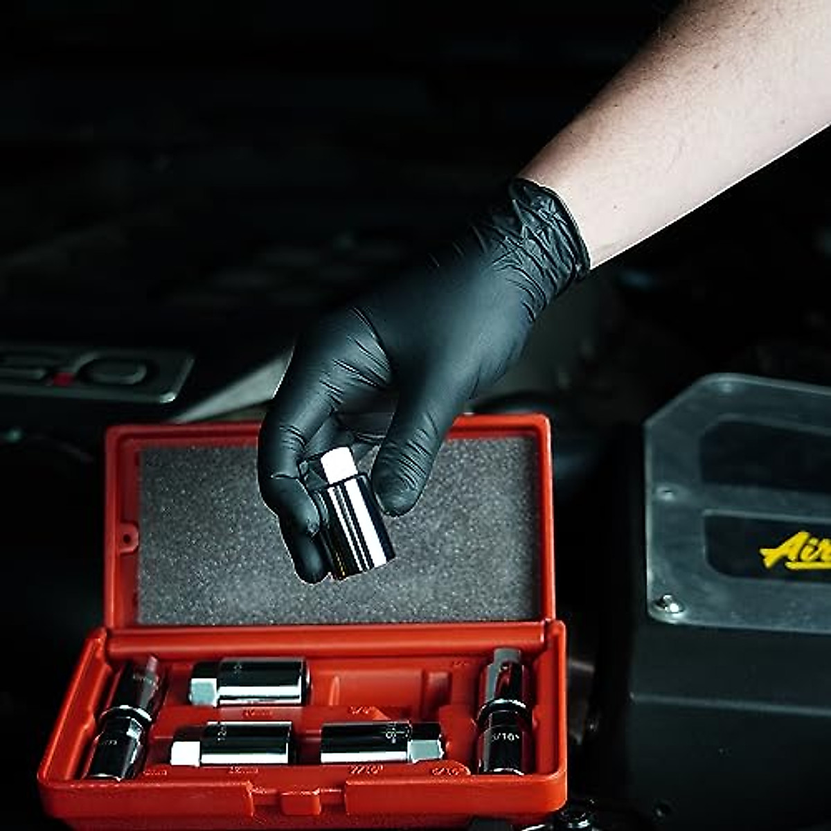 ABN Stud Extractor Set, Broken Stud Removal Socket 8-Piece SAE & Metric Stud Remover Set – Stud Puller Sockets