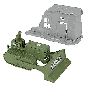 BMC Classic Army Corps of Engineers Bulldozer Building Plastic Army Men Playset