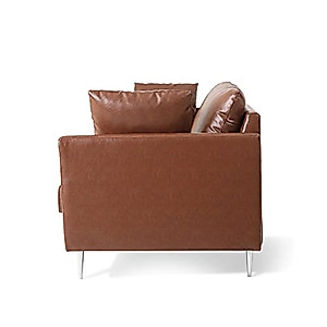 Christopher Knight Home Brockbank Sofas, Cognac Brown + Silver