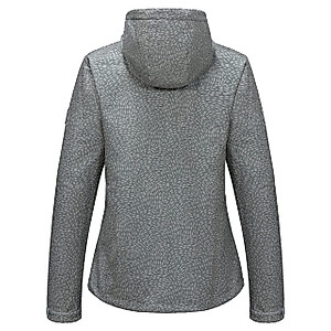 Little Donkey Andy Women's Softshell Jacket Hooded Windproof Fleece Lined Jackets, Water Repellent and Lightweight Khaki Floral XL