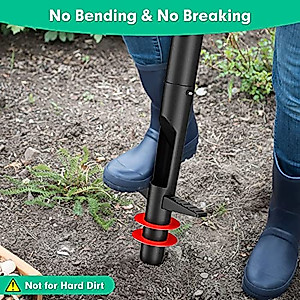 Lilyvane Bulb Planter Tool for Lawn and Garden,Heavy Duty Steel Gardening Bulb Planter Weeding Tools for Digging Hoes Soil Sampler Transplanting Sod Plugger Flower Bulb Garden Planting Tool