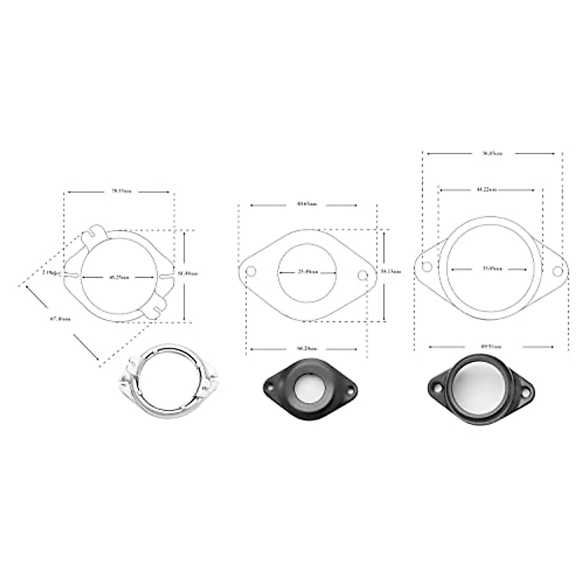 BaveL BMX Bike Gyro Brake Cables Front + Rear (Upper + Lower) Spinner Rotor Set Kit (White)