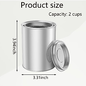 8 PCS Empty Paint Cans With Lids (1 Pint Size), Empty Metal Paint Cans With Lids, 2 Cup Capacity, Empty Pint Paint Cans With Lids Storage Containers Can Be Used for DIY and Paint Storage and More.