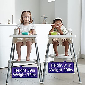 Ireka Baby Footrest Compatible with IKEA High Chair Antilop Footrest Accessories, Balchakryuk (White Snow)