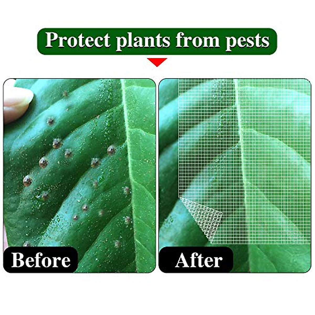 Sirozi 3 Pack Garden Barrier Net with Drawstring, 4.5 x 3.5 Feet Plant Protect Cover Mesh Tomato Vegetable Barrier Bag for Against Bird Squirrels