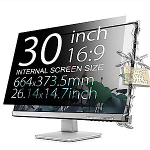 Xianan Protect Computer Privacy - 30 Inch 16:9 Aspect Ratio Computer Privacy Screen Protector Privacy Filter for Square Computer Monitor - Anti-Glare - We Offer 2 Different 30" Filter Sizes