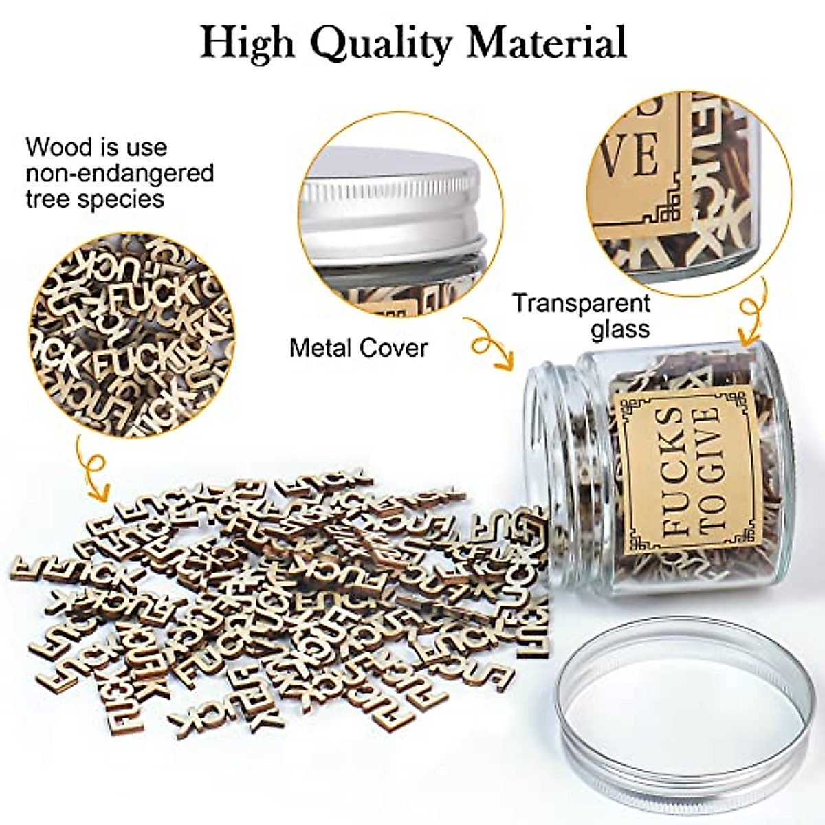 FUCKS to Give, Jar(8oz)of FUCKS Gag Gifts for Valentine's Day ,Anniversary,Chrismas,Holiday,Birthday,Make Family Laugh Out Loud "Fuck to Give". (FUCKS to Give)