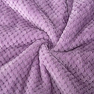 Fuzzy Dog Blanket or Cat Blanket or Pet Blanket, Warm and Soft, Plush Fleece Receiving Blankets for Dog Bed and Cat Bed, Couch, Sofa, Travel and Outdoor, Camping (Blanket (24" x 32"), DG-Lavender)