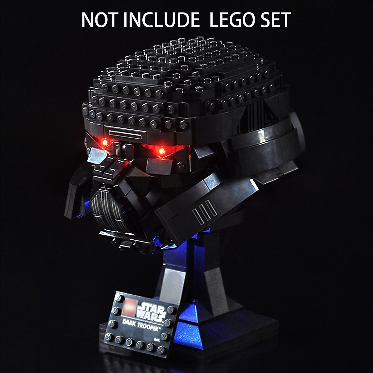 LED Light Set for Lego Dark Trooper Helmet 75343 (NOT Included The Lego Sets)
