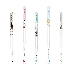 Monami 153 Puppy Ball Pen 0.5mm 1 Set 5 Color