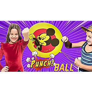 JA-RU Disney Micky & Minnie (12 Balls in 6 Packs) Punch Balls Balloons Fidget Ball Inflate & Punch Fidget Toy Inflatable Big Bounce Ball Stress Relief Punching Bag Toy for Kids. Ass-7807-6