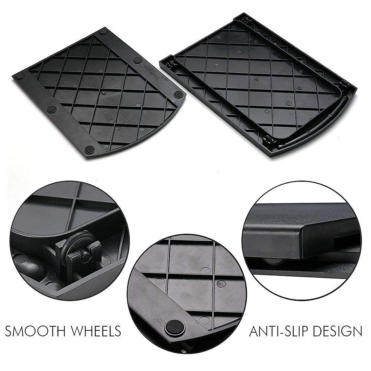 HOME RIGHT Sliding Coffee Maker Tray, Black, Rectangular, Non-Toxic ABS Material, Easy to Clean, Reduces Burden, For Countertop Use