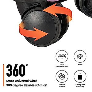 GinzaTravel Rune series expandable 3 Luggage Sets,Lightweight Hardside Suitcase With Spinner Wheels TSA Lock,PP material business fashion suitcase (White, 3-Piece Set(20"/24"/28"))