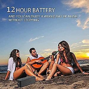 LEZII 40W (Peak 60W) Portable Bluetooth Speakers, Wireless Speaker with 360°TWS Surround Sound, IPX7 Waterproof with HD Sound, Bluetooth 5.0, 8-12H Playtime, Support TF Card/AUX, Compatible with iOS