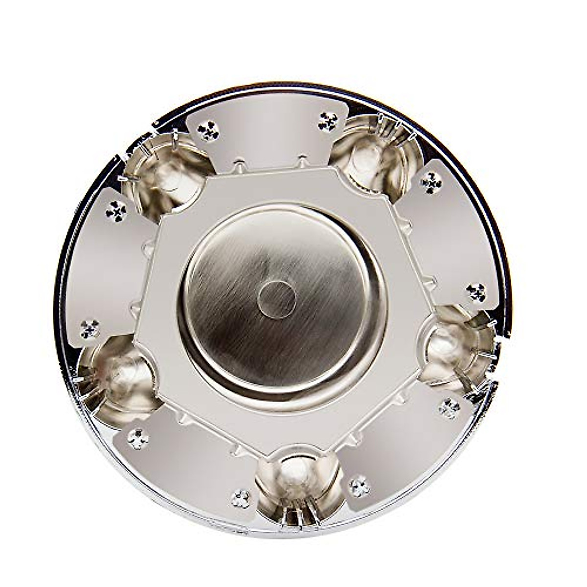 B4B BANG 4 BUCK 4 Packs 7" Center Cap with 5-Lug Steel Wheel Chrome for Ford 1997-2003 F150 F-150 97-02 Expedition