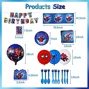 Birthday Party Supplies, Party Decorations, Themed Party for Serves 20 Guests,With Tableware,Banner,Foil Balloon,Tablecloth and Cupcake Toppers for Kid Birthday Decoration