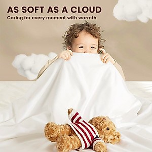 LBRO2M 100% Egyptian Cotton 1000 Thread Count Sheets Set King Size,Bed Sheet 4 Piece Sets,16 inches Deep Pocket,All Season,Bedding Super Soft Comforterble,White