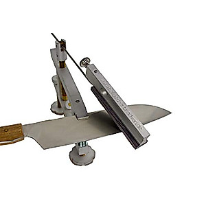 BELGISCHER BROCKEN Dorolist sharpening guide I Blue Belgian Whetstone 6000 on aluminum support I format 3,94 x0,67x0,24in I Knife sharpener compatible with Lansky-EZE Lap grinding system