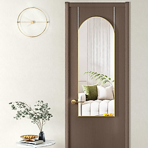 Protylctaster Full Length Mirror Wall Mounted Mirror Black and Gold Over The Door Mirror Full Length Bundle Sale