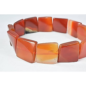 Carnelian Stone Square Beads Size 18x18mm Gemstone Beads Beads, Gemstones, Square Beads, Carnelian
