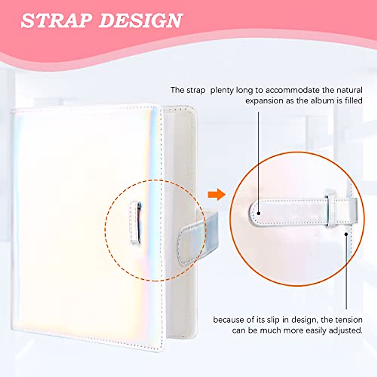 256 Vertical Photos for Instax Mini 12 Photo Album,Polaroid Photo Albums 2x3 for Fujifilm Instax Mini 11 9 8 7s 40 Film, Polaroid 300, HP Sprocket, K-pop Photocards (Magic Silver)