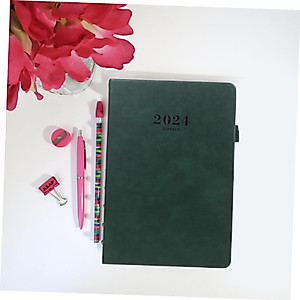 STOBOK Agenda Book English Daily Planner Undated Daily Planner Students Writing Book Memo Books Business Notepads Diary Sketchbook 2024weekly Planner Office Household Products Portable Pu