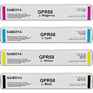 GPR-58 Remanufactured GPR58 Toner Cartridge Black Cyan Magenta Yellow Compatible for Canon ImageRunner Advance C256iF C356iF DX C257iF DX C357iF