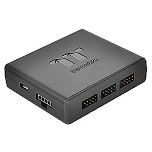 Thermaltake CL-F054-PL12SW-A Riing Plus 12 LED RGB Radiator Fan - Black (Pack of 5)