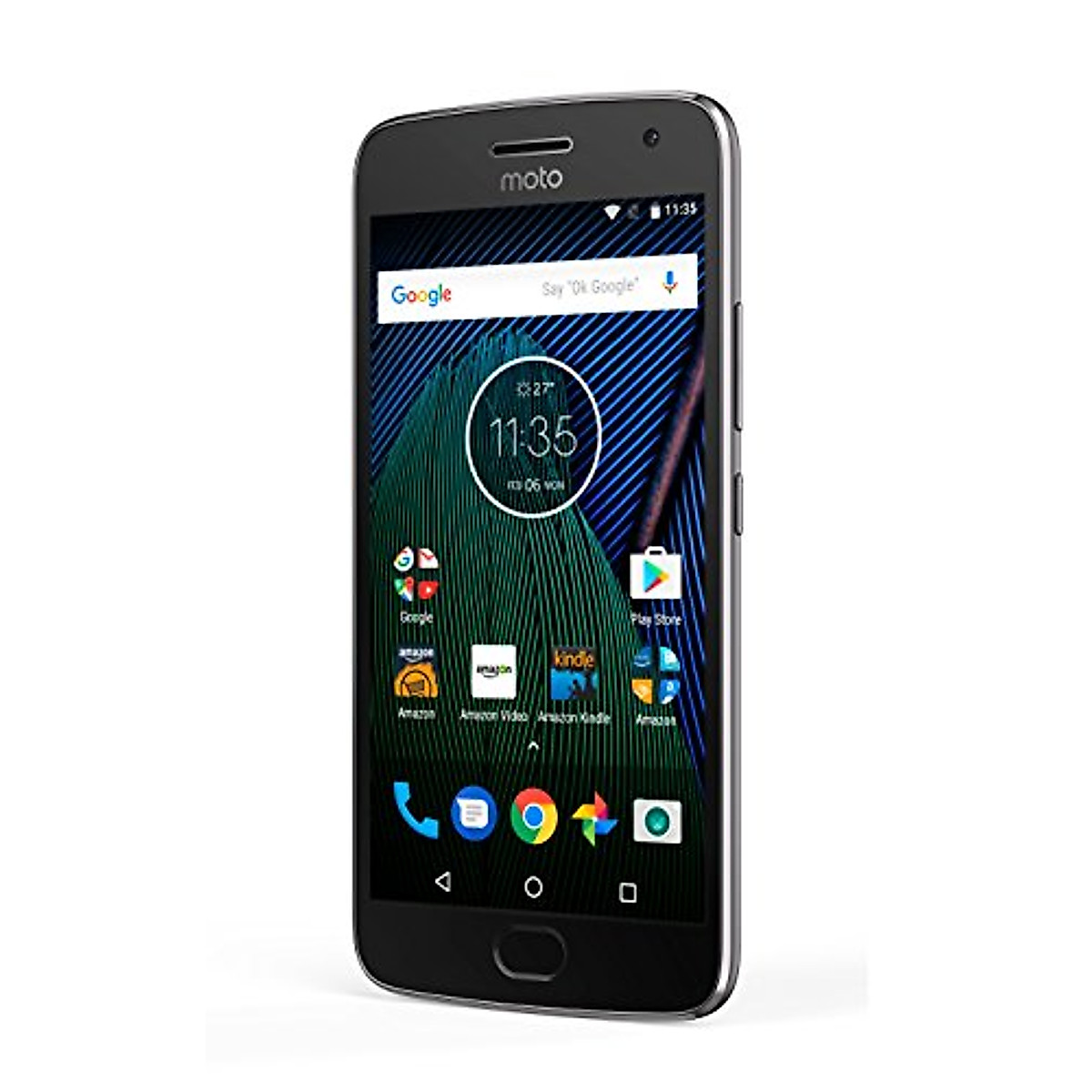 Moto G Plus (5th Generation) - Lunar Gray - 32 GB - Unlocked - Prime Exclusive - with Lockscreen Offers & Ads