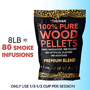 Kona Premium Blend Smoker Pellets, Intended for Ninja Woodfire Outdoor Grill, 8 lb Resealable Bags