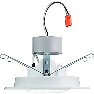 Lithonia Lighting 6SL RD 07LM 3000K 90CRI MW 6-Inch Dimmable LED Module with Integrated Wireless Bluetooth Speaker, 720 Lumens, 120 Volts, 13 Watts, Wet Listed, Matte White