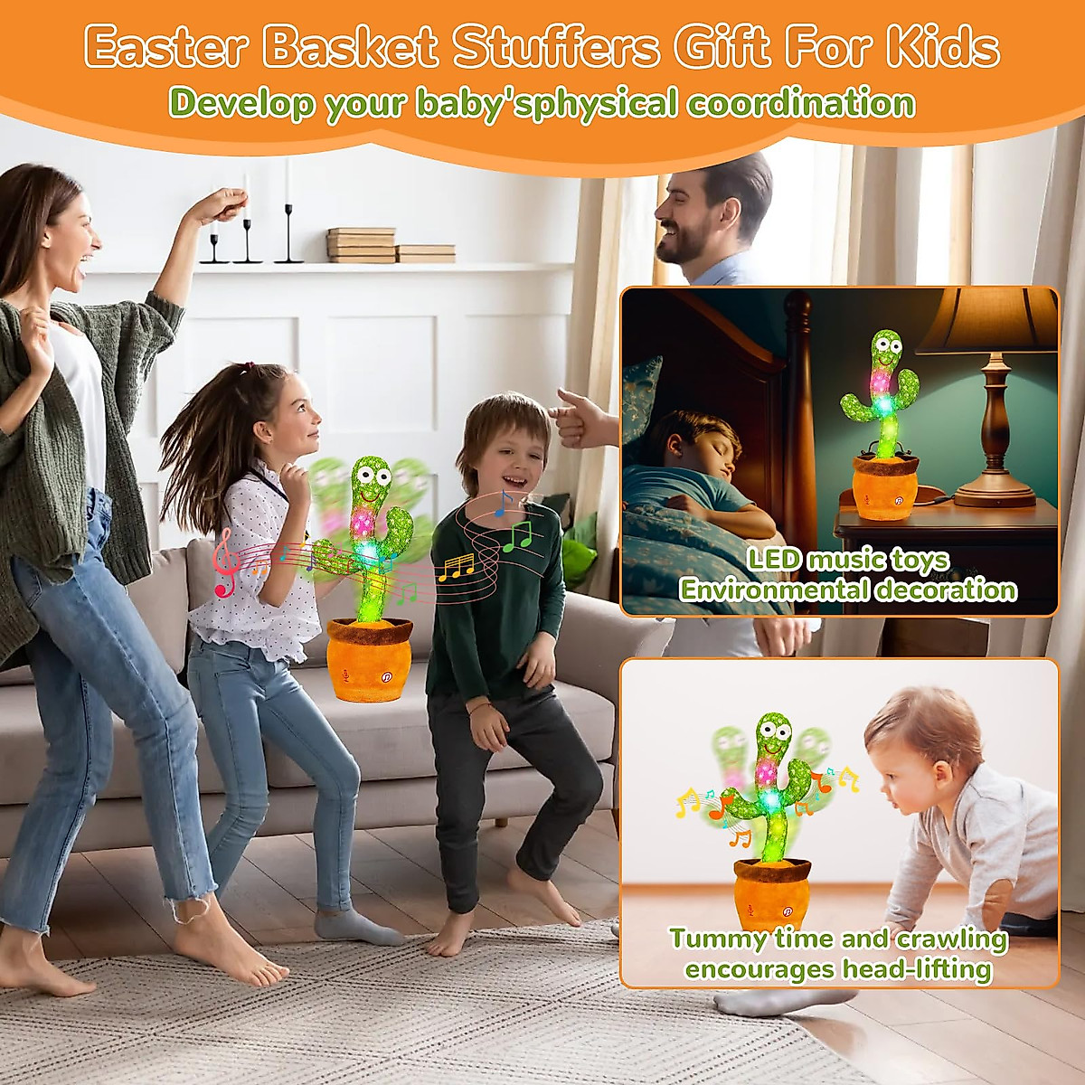 Baby Dancing Cactus for Baby Toys Boys Girls, Dancing Cactus Mimicking Toy Talking Cactus Toy Baby Toys, Singing Sunny Cactus Talking Imitation Toys Glowing Musical Toys Children's Educational Toys