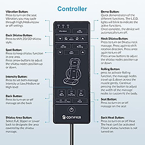 COMFIER Shiatsu Neck & Back Massager – 2D/3D Kneading Full Back Massager with Heat & Adjustable Compression, Massage Chair Pad for Shoulder Neck and Back Full Body, Gifts for Men Dad