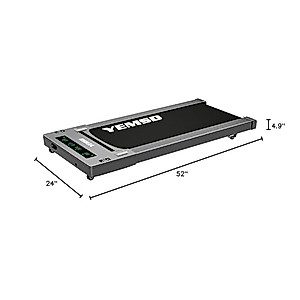 Yemsd Walking Pad Treadmill, 2.5 HP Under Desk Treadmill for Home Office Walking Treadmill with LED Display,Remote Controller,330LBS Weight Capacity