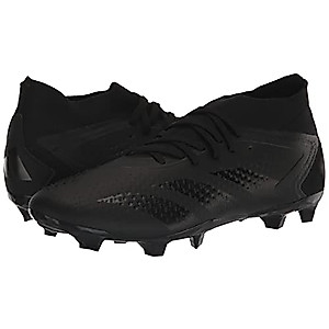 adidas Unisex Predator Accuracy.3 Firm Ground Soccer Shoe, Black/Black/White, 9.5 US Men