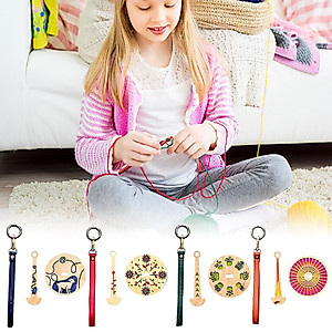 Wood Yarn Holder | Portable Wooden Yarn Holder with Wrist Strap | Knitting Crocheting Embroidery Accessories for Hats, Cardigans, Sweaters, Socks, Blankets, Handicrafts