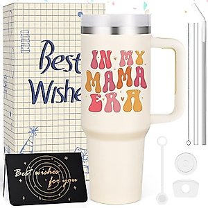Gusgopo Mother's Day Gifts, 40 Oz In My Mama Era Tumbler Set, Mom Cup for Women Her, Birthday Christmas Gifts for Mom