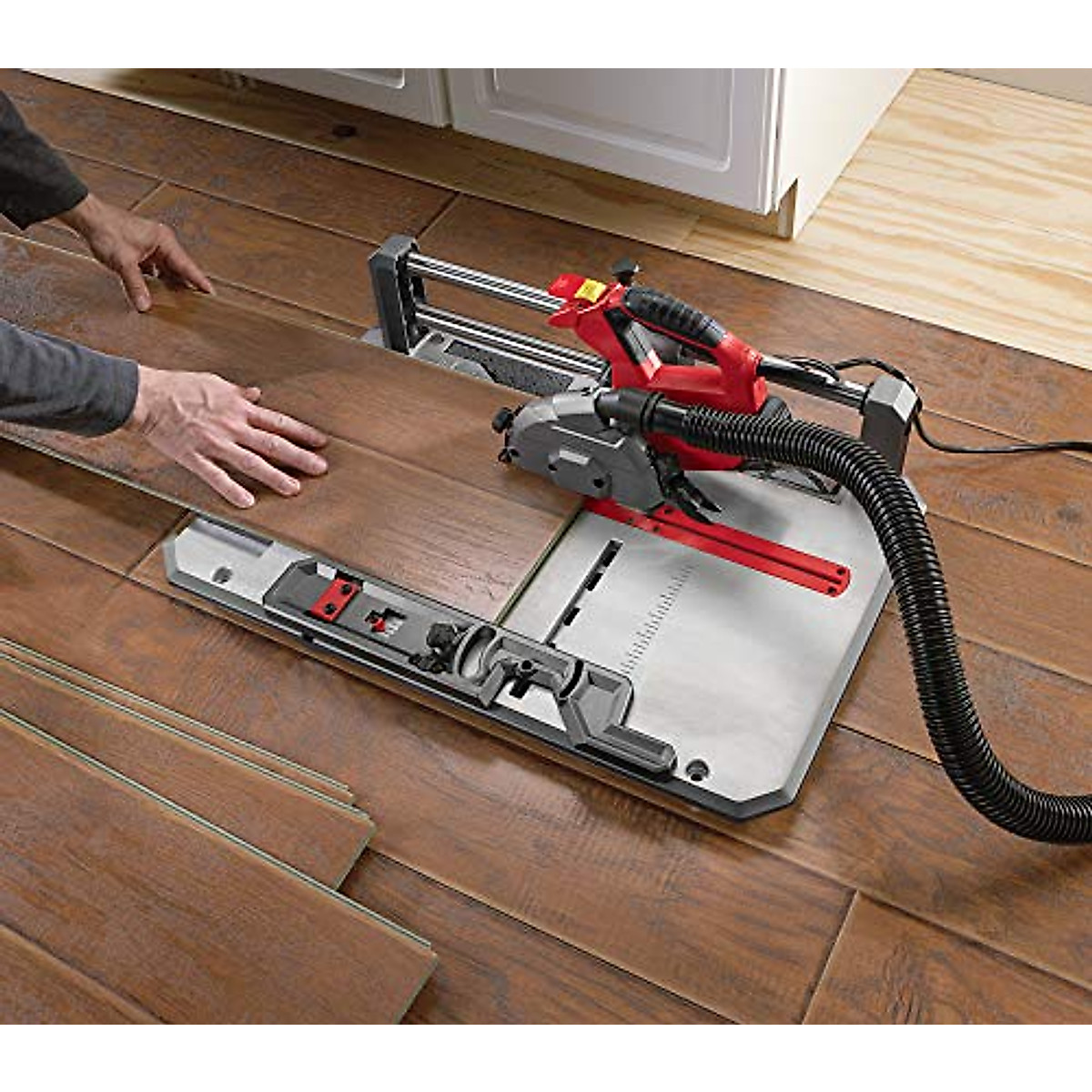 SKIL 3601-02 Flooring Saw with 36T Contractor Blade & Bullet Tools 711 Ergonomic Tapping Block, 3 x 7 x 3 inches, Black
