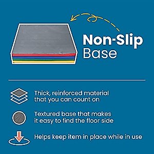 ECR4Kids SoftZone Patchwork Activity Mat and Toddler Blocks, Beginner Playset, Assorted, 13-Piece