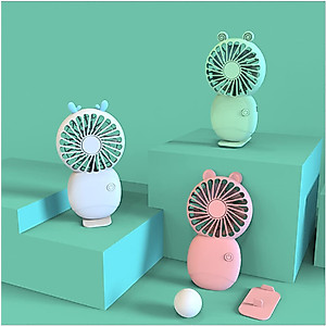 Xbgozly Handheld Fan, Personal Mini Fan With Rechargeable Battery Operated 3 Adjustable Speed, Portable Hand Held Fan For Girls Women Kids Outdoor Travelling Or Indoor Office Home (Pink)