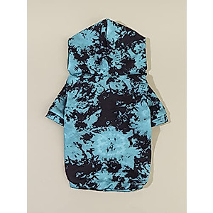 QWINEE Tie Dye Dog Hoodie Dog Sweatshirt Cat Shirt Apparel Dog Clothes for Puppy Kitten Cat Small Dogs Green XX-Small