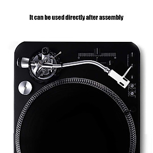 Phono Headshell, High-end Turntable Phonograph Player Cartridge Record Player Mount Kit Includes 4 Cables and 2 Pairs of Screws,Aluminum Alloy(Silver)