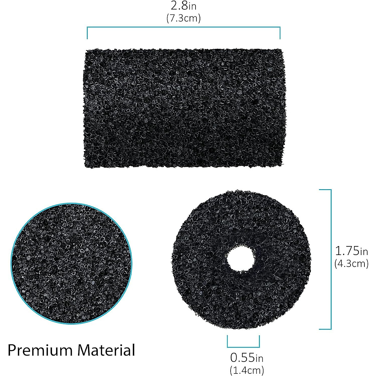 muscccm for Polaris Pool Cleaner Parts, 6 Pack Sweep Hose Tail Scrubbers Replacement for Sweep Pool Cleaner Fits Polaris 180 280 360 380 480 3900