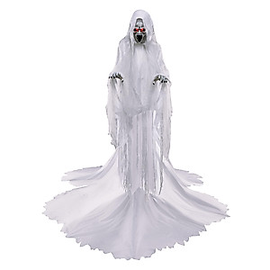 Spirit Halloween 7 Ft Emmeline Animatronic | Decorations | Animated | Light Up Red LED Eyes | Lunging Motion | Plays Sounds