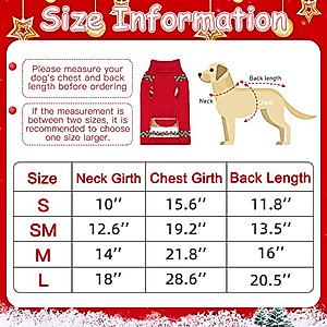 YUEPET Christmas Dog Sweaters Pullover, Reindeer Snowflake Christmas Dog Outfits with Leash Hole, Classic Turtleneck Dog Clothes for Puppies Medium Dogs(S)