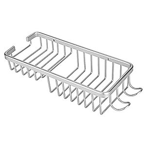 HIUF Shower Tidy Organiser Baskets, Space Saving Easy to Clean Bathroom Storage Shelf Wall Mounted Wall Mounted Storage Shelf Rack for Ornaments for Bathroom